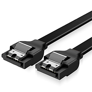 ELIATER 6 Pack SATA Cable, Straight SATA III 6Gbps HDD SDD Data Cable with Locking Latch for SATA HDD, SSD, CD Driver, CD Writer, 16-Inch