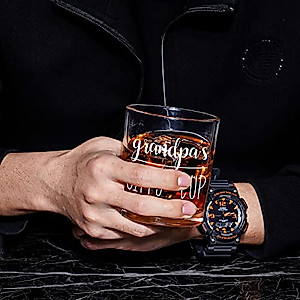 Grandpa's Sippy Cup Whiskey Glass 10Oz, Whiskey Rocks Glass for Grandfather, New Grandpa - Funny Old Fashioned Whiskey Glass for Christmas, Birthday, Father’s Day, Scotch Glass Gift for Rum Bourbon