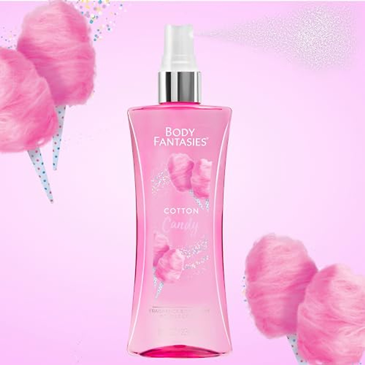 Body Fantasies Signature Fragrance Body Spray, Cotton Candy, 8 Fluid Ounce