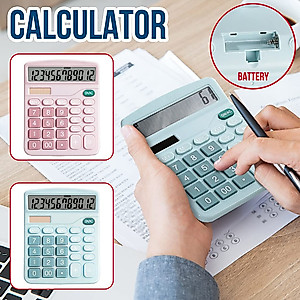 MJWDP Calculator 12 Digits Electronic LCD Large Screen Desktop Calculators Home Office School Calculators Financial Accounting Tools (Color : D)