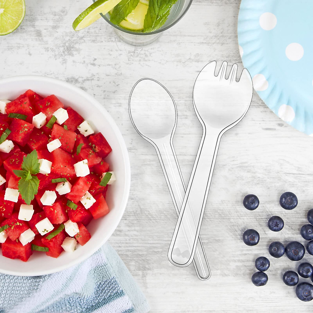 TBoxBo Food Scooper Transparent Tongs Plastic Serving Utensils Feeding Spoon 28 Pack Mini Transparent Thickened Plastic Scoop Dog Food Scoop Pet