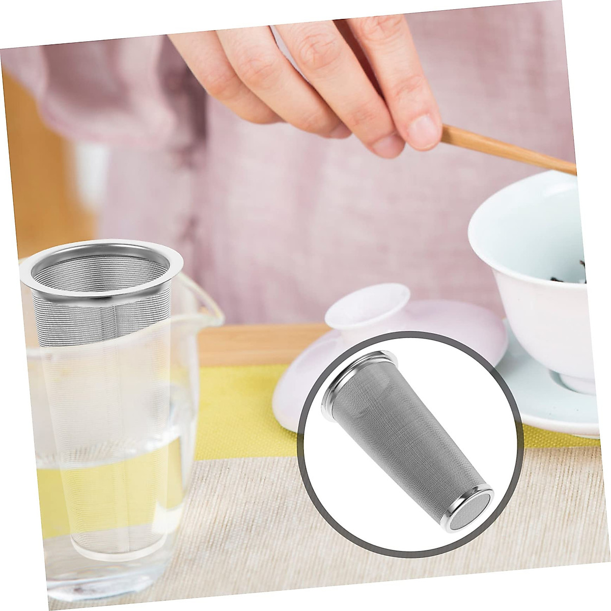 Unomor Coffee Filter White Coffee Maker Iced Tea Filter Iced Coffee Accessories Cold Brew Coffee Maker Espresso Coffee Maker Coffee Machine Mesh Coffee Filter Stainless Steel