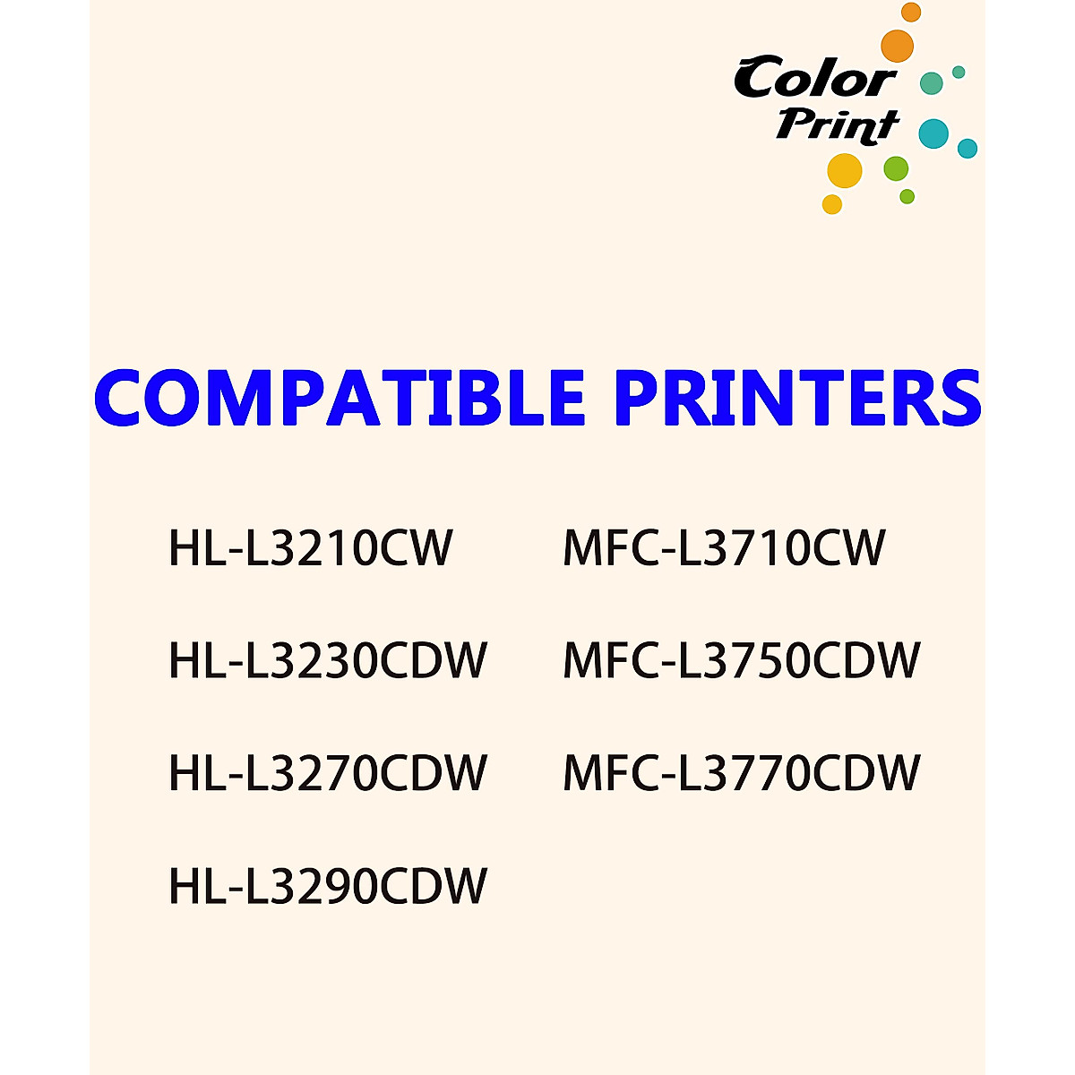 (2-Pack,Black) Colorprint Compatible TN227BK Toner Cartridge Replacement for Brother TN227 TN-227BK TN223 TN-223BK Used for MFC-L3750CDW MFC-L3770CDW HL-L3210CW HL-L3290CDW HL-L3230CDW Printer