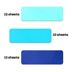 MR FIVE Assorted Blue Tissue Paper Bulk,29.5"x 19.6",Blue Tissue Paper for Gift Bags,30 Sheets Gift Wrapping Tissue Paper,Gift Wrapping Paper for Baby Shower Birthday Wedding Holiday, 3 Colors