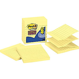 Post-It R440ywss Pop-Up Notes Refill, Lined, 4 X 4, Canary Yellow, 90-Sheet, 5/Pack