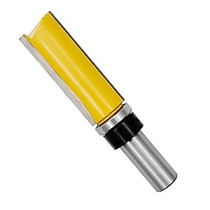 Flush Trim Bit with Bearing, 2 Inch Cutting Length and 1/2 Inch Shank, Carbide Pattern Router Bit, Woodcutting Woodworking Tools