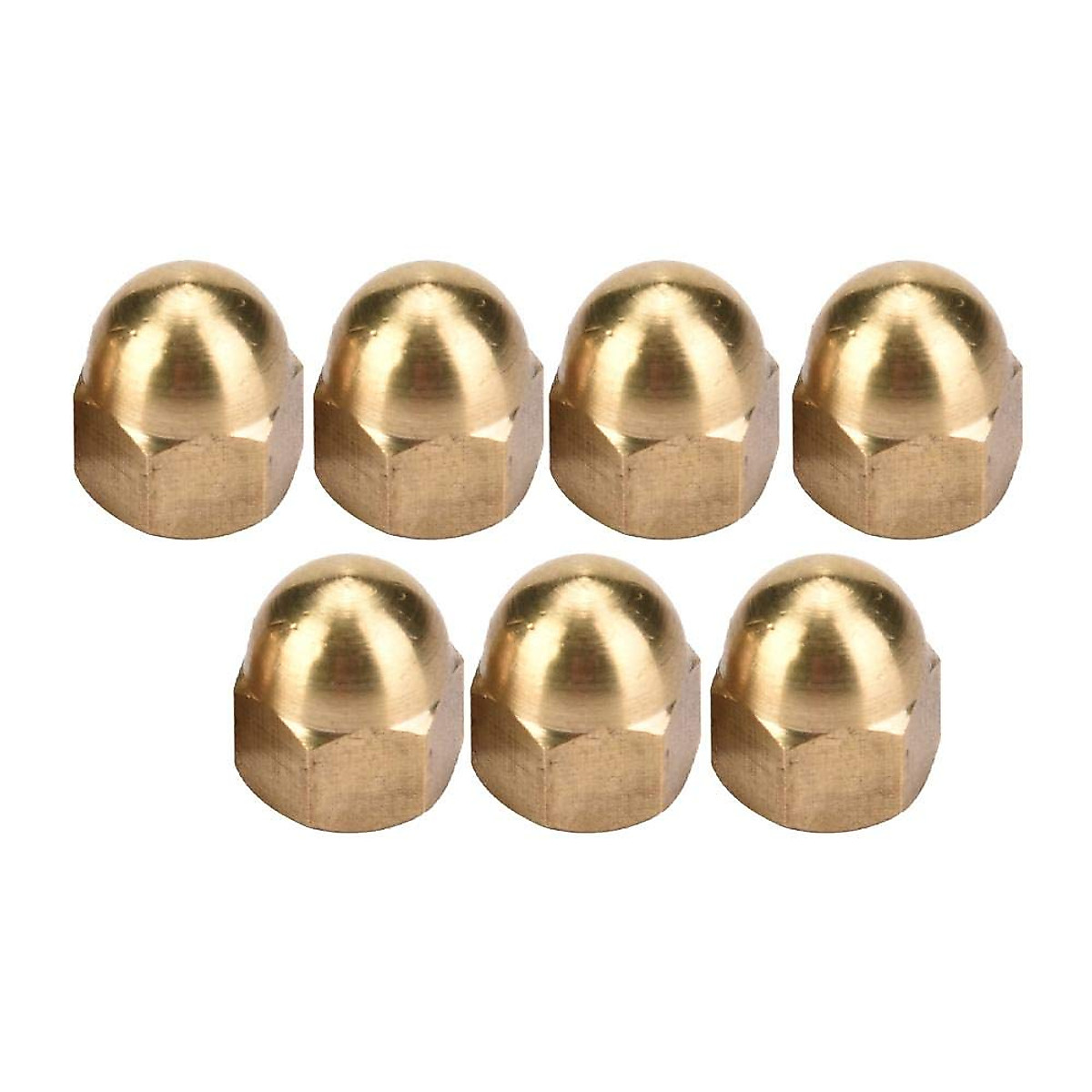 Brass Acorn Nut Kit Dome Head Hex Nuts Set Vehicle Fasteners M3- Fix Tires (M6, 20pcs)