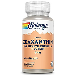 SOLARAY Ultra Zeaxanthin 6 mg | Eye Health & Macular Support Formula with Lutein, Bilberry & Blueberry | 30ct