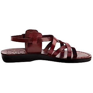 Holy Land Market Men/Women Biblical Jesus Leather Sandals/Slides From Jerusalem (Jesus Style IV)