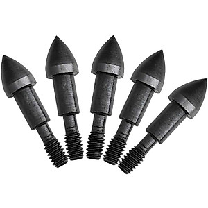 ZSHJGJR Archery Arrow Field Points 60 Grain Bullet Point Arrow Tips Screw in Broadheads for Hunting Shooting Partice 12/24 Pieces (12Pieces)