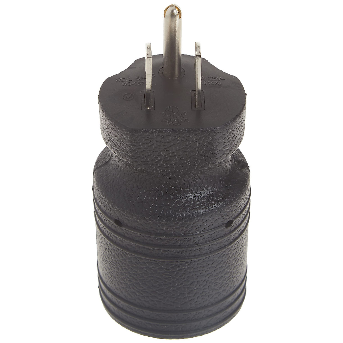 Conntek 30111-BK Locking Adapter U.S. 3 Prong Male Plug To 15 Amp Locking Female Connector NEMA 5-15P to NEMA L5-15R Black