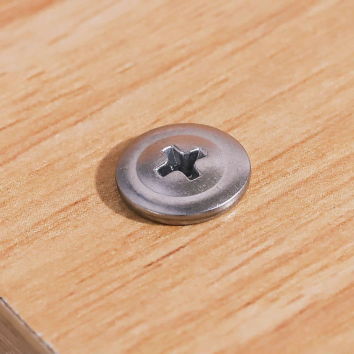 50pcs #10 x 2 Phillips Wafer Head Self Drilling Screw, 410 Stainless Steel, Modified Truss Head Quick Self Tapping Screws for Sheet Metal, Wood, Plastic, Without Pre-drilled Holes