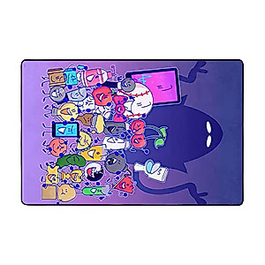 Bfdi Battle for Dream Anime Rug Soft Flannel Carpet 3D Non-Slip Area Rug Art Floor Mat Doormats Decorative Rugs for Bedroom Living Room 36"X24"