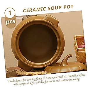 SHOWERORO Soup Pot with Lid Ceramic Oven Soup Stew Pot Japanese Soup Bowl Soup Pot Stew Pan Cooking Supply Soup Bowl with Lid Korean Pot Stew Pot with Lid Chicken Stew Pot Small