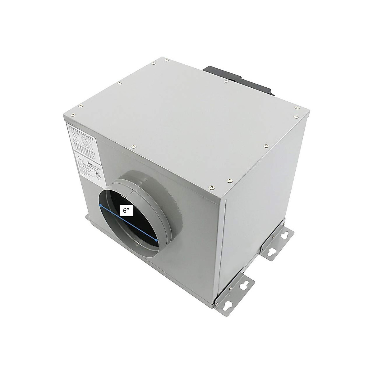 Awoco Split Super Quiet Range Hood Inline Blower Unit And Control, 4 Speeds 800CFM 6" Round Vent (6" Blower + Control)