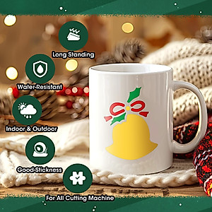 JAVIGA Black Permanent Vinyl for Cricut, Silhouette Cameo, 12" x 40 FT Black Vinyl Roll for DIY Christmas Decorations, Glossy Black Adhesive Vinyl for Wall Stickers, Balloon, Mug, Scrapbooking Decal