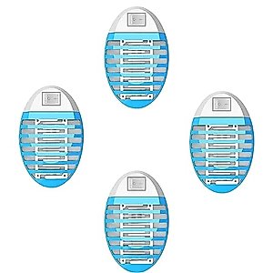 Fly Trap for Indoors, Electronic Mosquito Zapper, Plug in Bug Zapper, Mosquito Zapper with Blue Lights, for Home, Kitchen, Bedroom, Office(4 Packs)