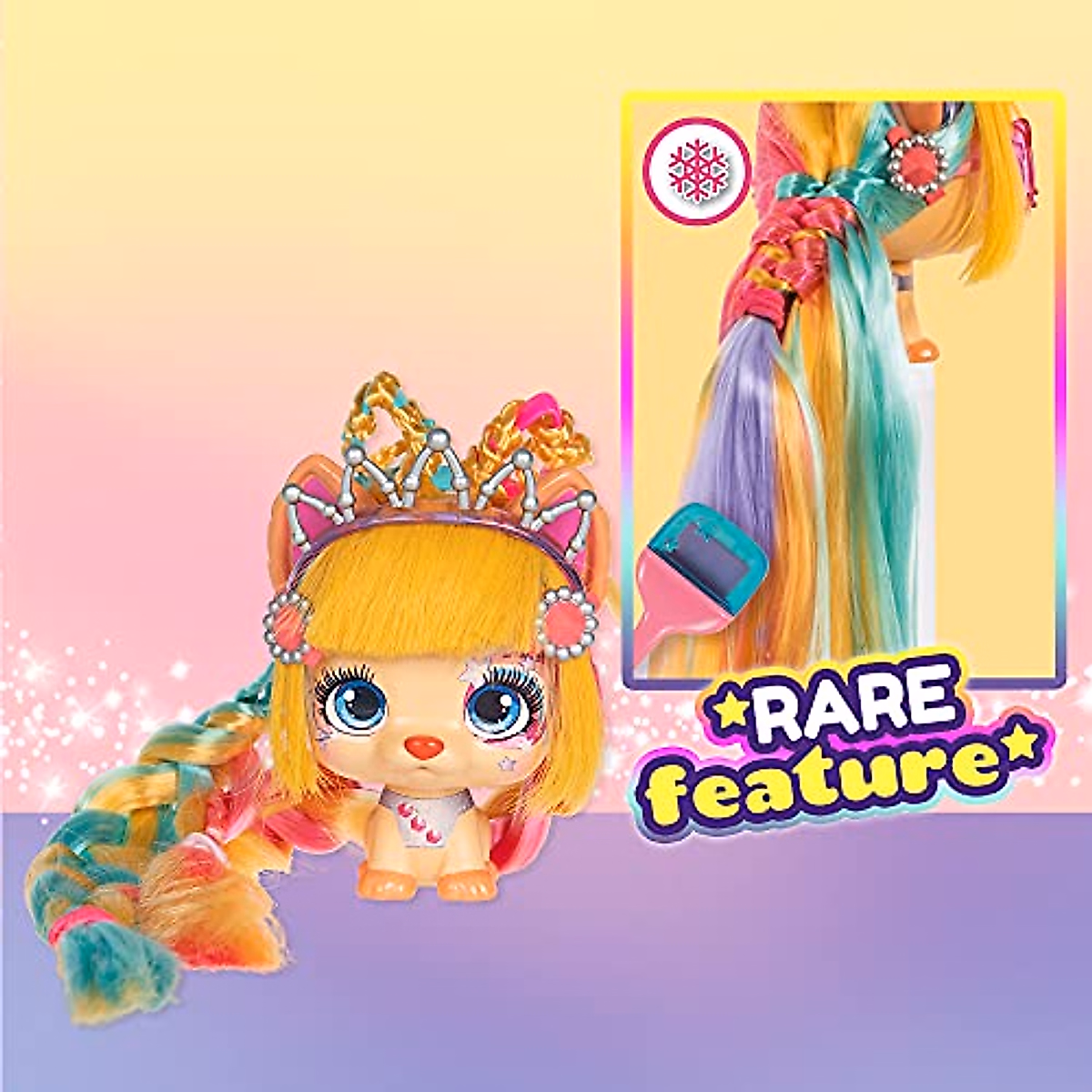 IMC Toys VIP Pets Color Boost - Includes 1 VIP Pets Doll, 9 Surprises, 6 Accessories| Kids Age 3+ (712003)