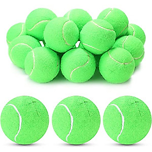 Macarrie 16 Pieces Precut Tennis Balls for Chairs Tennis Ball Chairs Foot Covers Tennis Balls for Furniture Leg for Classroom Floor Protection Chair Desk Legs Coverings (Light Green)