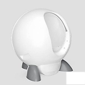 TOMYEUS Cat Box Smart Cat Toilet Automatic Cat Litter Box Semi-Enclosed Feces Shovel Electric UV Disinfection Cat Litter Tray with High Sides No Litter Spill Removable High Rim Cat Furniture