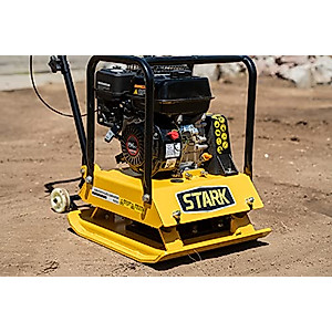 Stark USA 6.5HP Plate Compactor 21 x 21 inch Plate Gas-Powered 196cc Vibratory Plate Construction Concrete Tamper Machine Power Paver