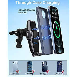 Wireless Car Charger, BelPel 15W Qi Fast Charging Auto-Clamping Car Charger Mount, Air Vent Car Charging Phone Holder for iPhone 14/13/12/11 Pro Max Series, Galaxy S22/S21, Clearance