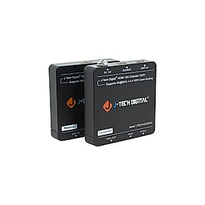 J-Tech Digital HDMI Extender 4K 60Hz Over Cat5e/6 Ethernet Cable Up to 230ft. Supports 4K Downscale HDMI Loop Out PoC HDR Bi-Directional IR [JTECH-EX230V2]