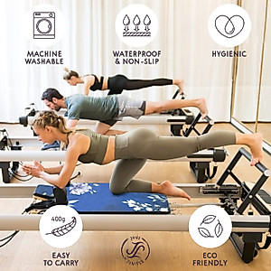 Pilates Reformer MatPilates Reformer Machine TowelExercise MatFitness Gym MatMini Travel Yoga Mat Black Rubber BackingLight WeightNon SlipPortable Mat With A Carry BagPilates Socks Optional