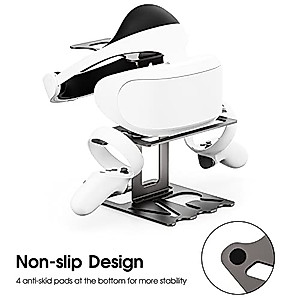 VR Stand Accessories Compatible with Quest 2, HTC VR, Rift S, Valve Index, HP Reverb G2, Quest VR Headset and Touch Controllers Made by Aluminum