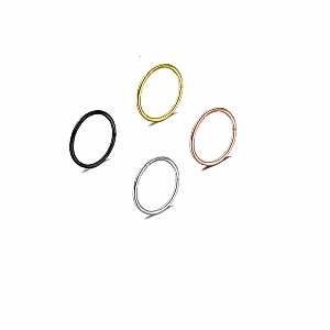 16G 18G 20G Stainless Steel Hinged Clicker Segment Septum Nose Lip Ring Hoop Cartilage Tragus Sleeper Earrings Body Piercing Jewelry for Women Men 6mm 8mm 10mm Mix Colors A Set (20G - 8mm - 4Pcs)