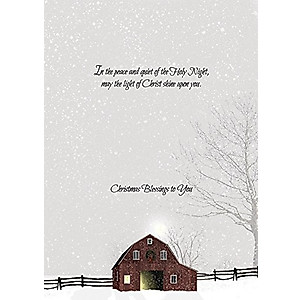 A Light in the Stable Billy Jacobs Box of 16 Religious Cards, 7.75-inch Length, Multicolor