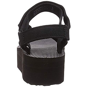 Teva Women's Flatform Universal Platform Sandal, Black, 10 M US