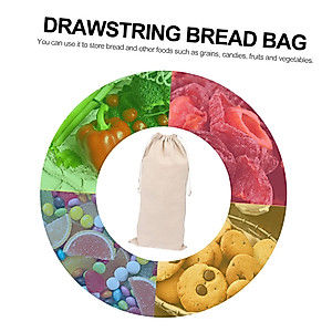 Anneome 3 Pcs Bread Bag Linen Loaf Bags Muslin Storage Bread Pouch Bag for Bread Tortoise Ornament Canvas Storage Bag Bread Loaf Bags Cookie Bag Drawstring Cotton Storage Bags