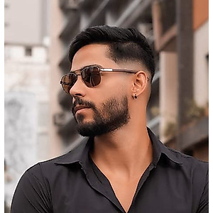 ZENOTTIC Aviator Wood Polarized Sunglasses for Men 100% UV Protection Fishing Driving Golf