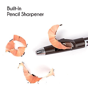 Ruby Kisses GoBrow Eyebrow Pencil, Sharpenable, Longwear, Long Lasting Eyebrow Wooden Pencil for Natural-Looking Brows (Dark Brown)