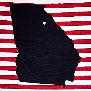 TWIG & BALE Athens Georgia Baby Blanket Organic Cotton Muslin Swaddle Blanket - 47" x 43" - Fans of Georgia Bulldogs Baby Gift for Boys Girls Receiving Blankets