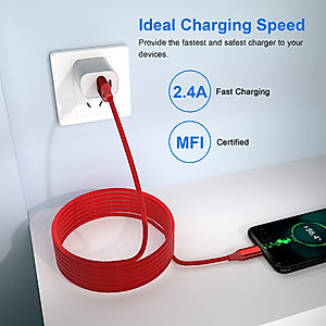 iPhone Charger 26FT/8M [Apple MFi Certified] Lightning Cable Extra Long iPhone Charging Cord Nylon Braided Fast Apple Charger Cable 2.4A for iPhone 13 12 11 Pro X XS Max XR/8 Plus/7 Plus/6/6s Plus/5s