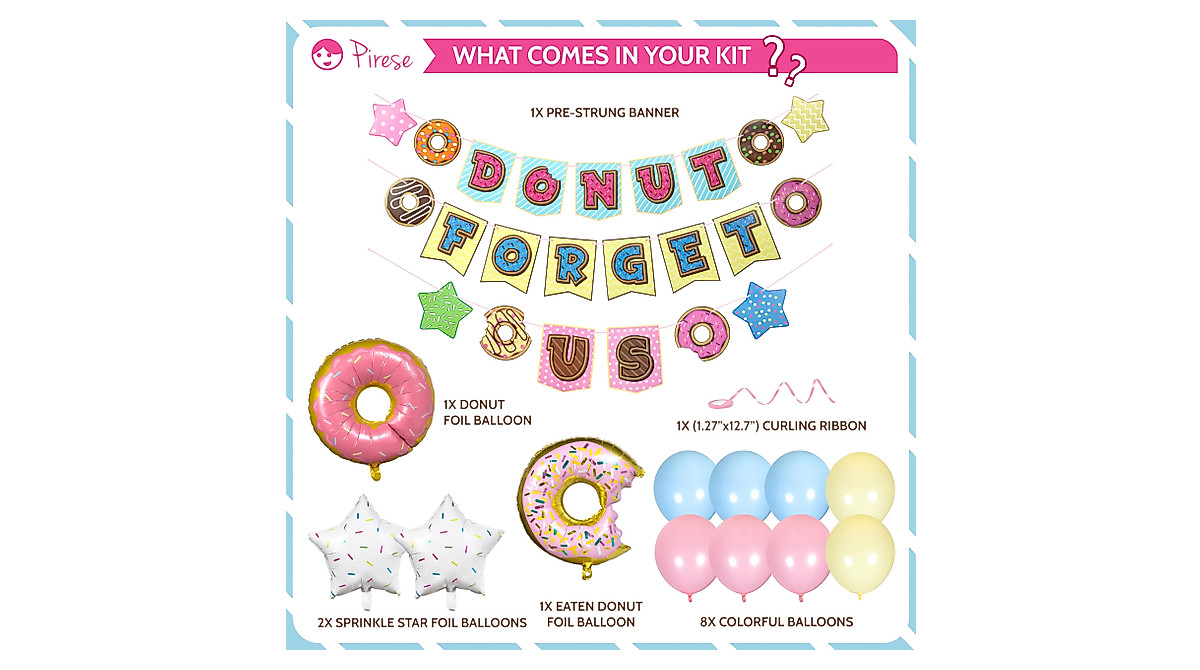 Pirese Donut Farewell Decorations for Goodbye Parties