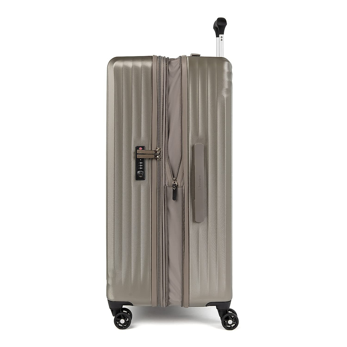 Travelpro Maxlite Air Hardside Expandable Checked Luggage, 8 Spinner Wheels, Lightweight Hard Shell Polycarbonate Suitcase, Champagne, Checked Large 28-Inch