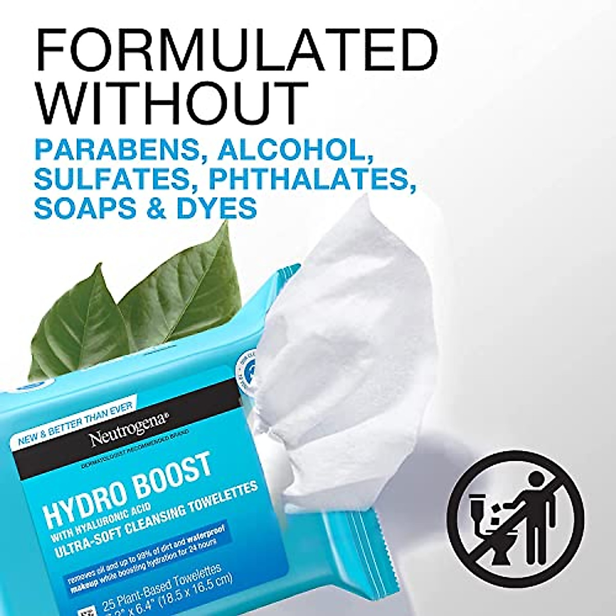Neutrogena Makeup Remover And Hydro Boost Ultra-Soft Cleaning Towelettes, 139 CT