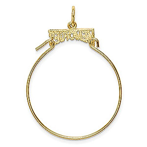 IceCarats 10K Yellow Gold Memories Necklace Charm Pendant Holder Only