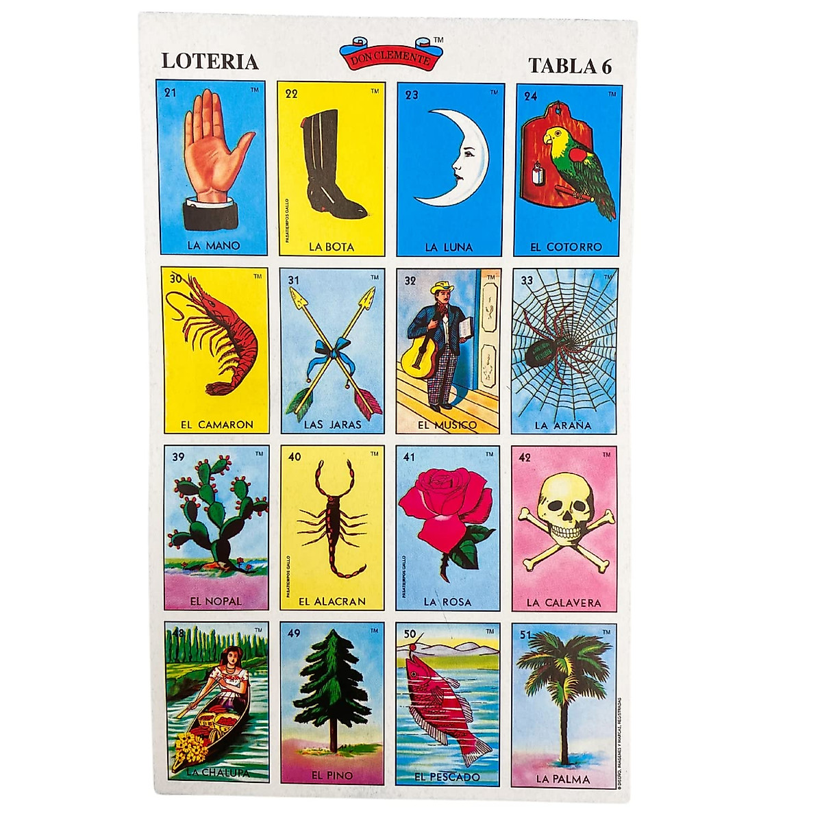 Needzo Don Clemente Autentica Loteria Mexican Bingo, Colorful and Educational Cards (Regular)