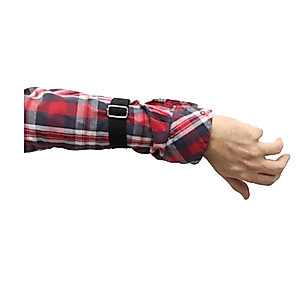 Southland Archery Supply SAS Elastic Adjustable Armband Shirt Garter Sleeve Holders - 2/Pack (Black)