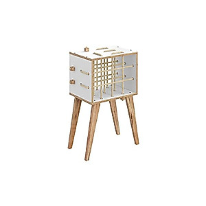 Be Home Furniture │ CORDEL Wine Rack and Display Stand Wine │ Storage Cabinet, Home Décor for Living Room & Kitchen │Wood & White -18.90" W