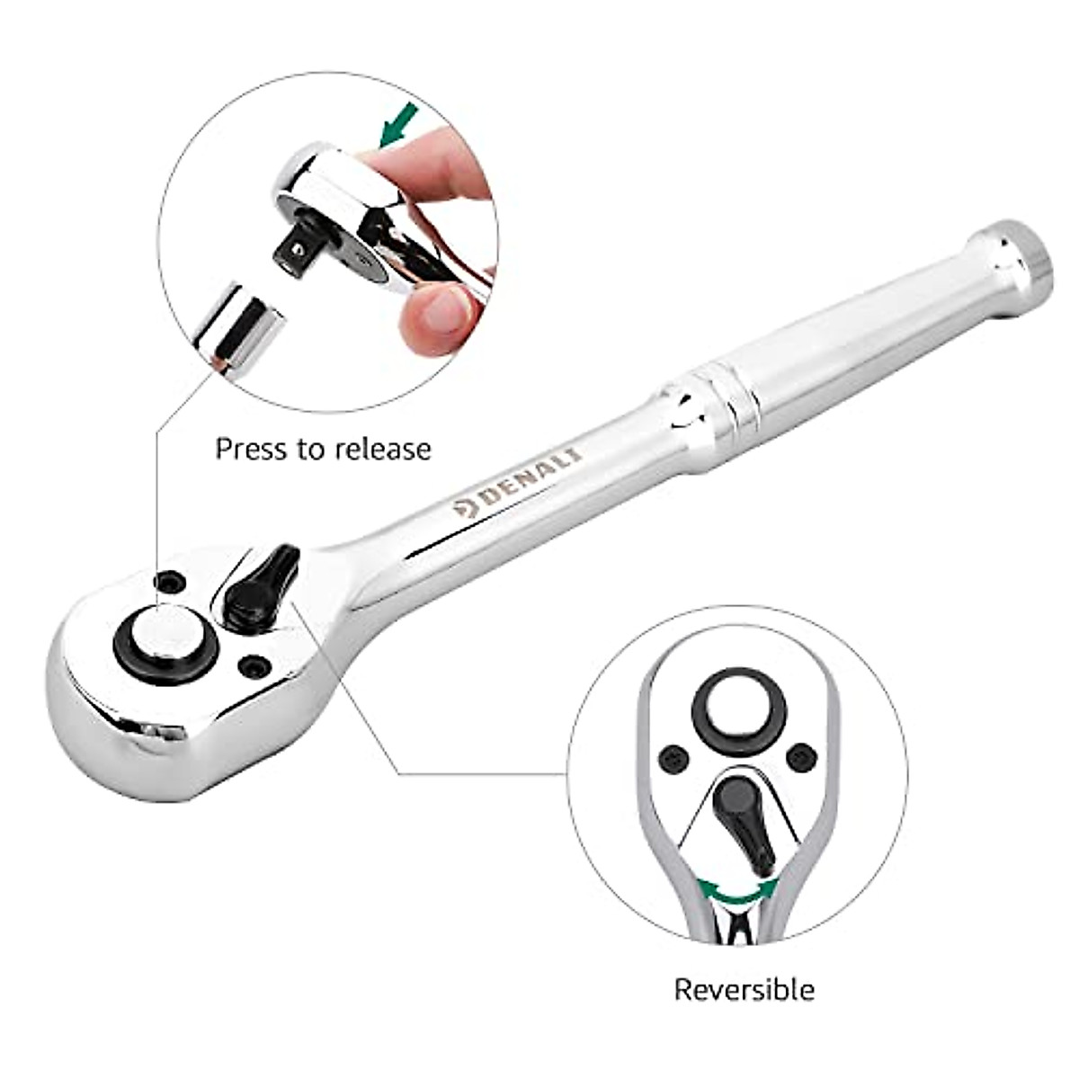 Amazon Brand - Denali 170-Piece All-Purpose Tool Kit and Socket Set, 16 x 20 x 3.5 in