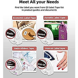 Bluetooth Label Maker, P12 Label Printer Compatible with iOS, Android, Easy-to-Use App, Great for School Home Office Organization Outdoor Use, Includes 1 Label Tapes