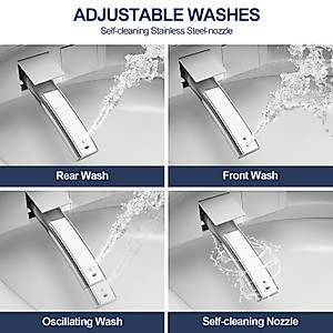 ZMJH 901 Smart Toilet with Bidet Built in, One Piece Elongated Toilet, Dryer and Warm Water, Heated Seat, Auto Flush, Soft Close Seat, Remote Control