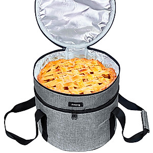 Arineng insulated pie carrier Round Insulated Casserole Carriers, Pie Carriers, Round Insulated Coolers, Casserole Trays For Hot And Cold Foods