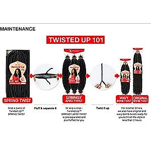 Outre Crochet Braids X-Pression Twisted Up 3X Springy Afro Twist 24" (1-Pack, 1B)