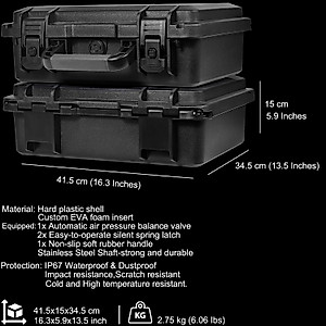 Lekufee Waterproof Carrying Case Compatible with DJI Air 3 Drone/DJI Air 3 Fly More Combo/DJI RC Pro/DJI RC 2/DJI RC N2 Remote Controller and Accessories(Case Only)